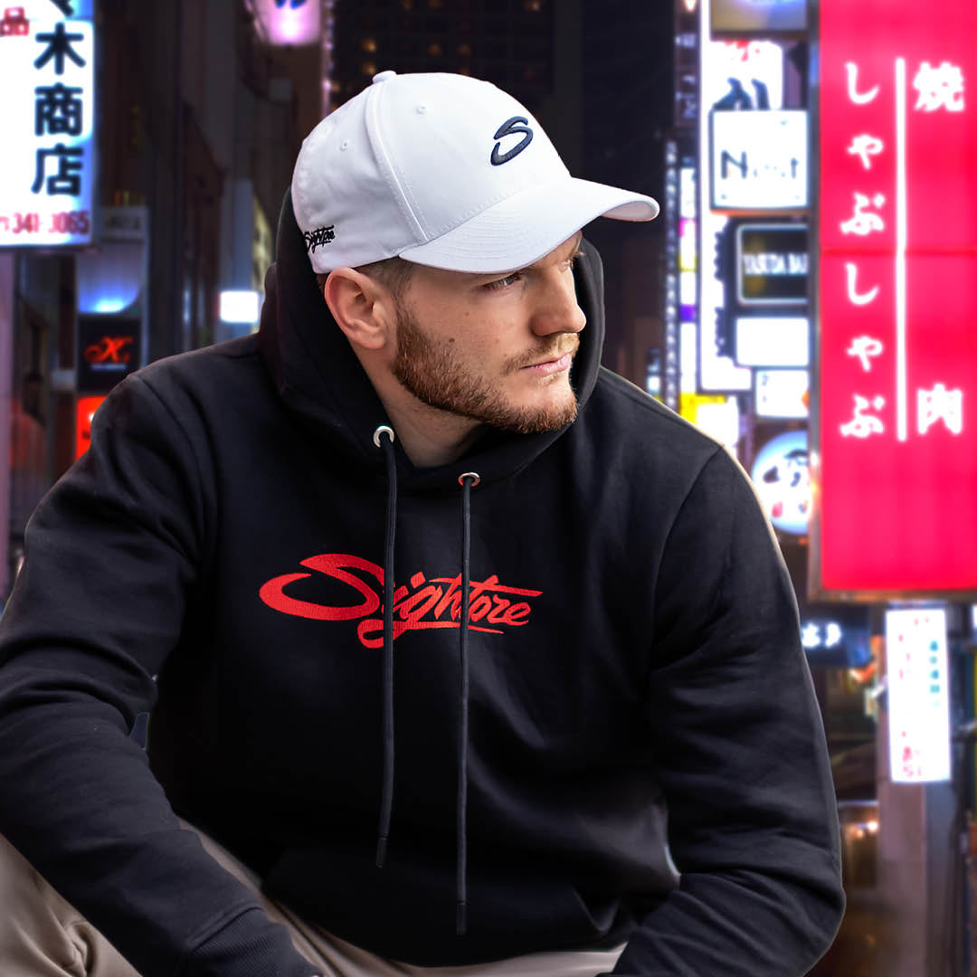 Hoodie Red Script – SIGHTPRE